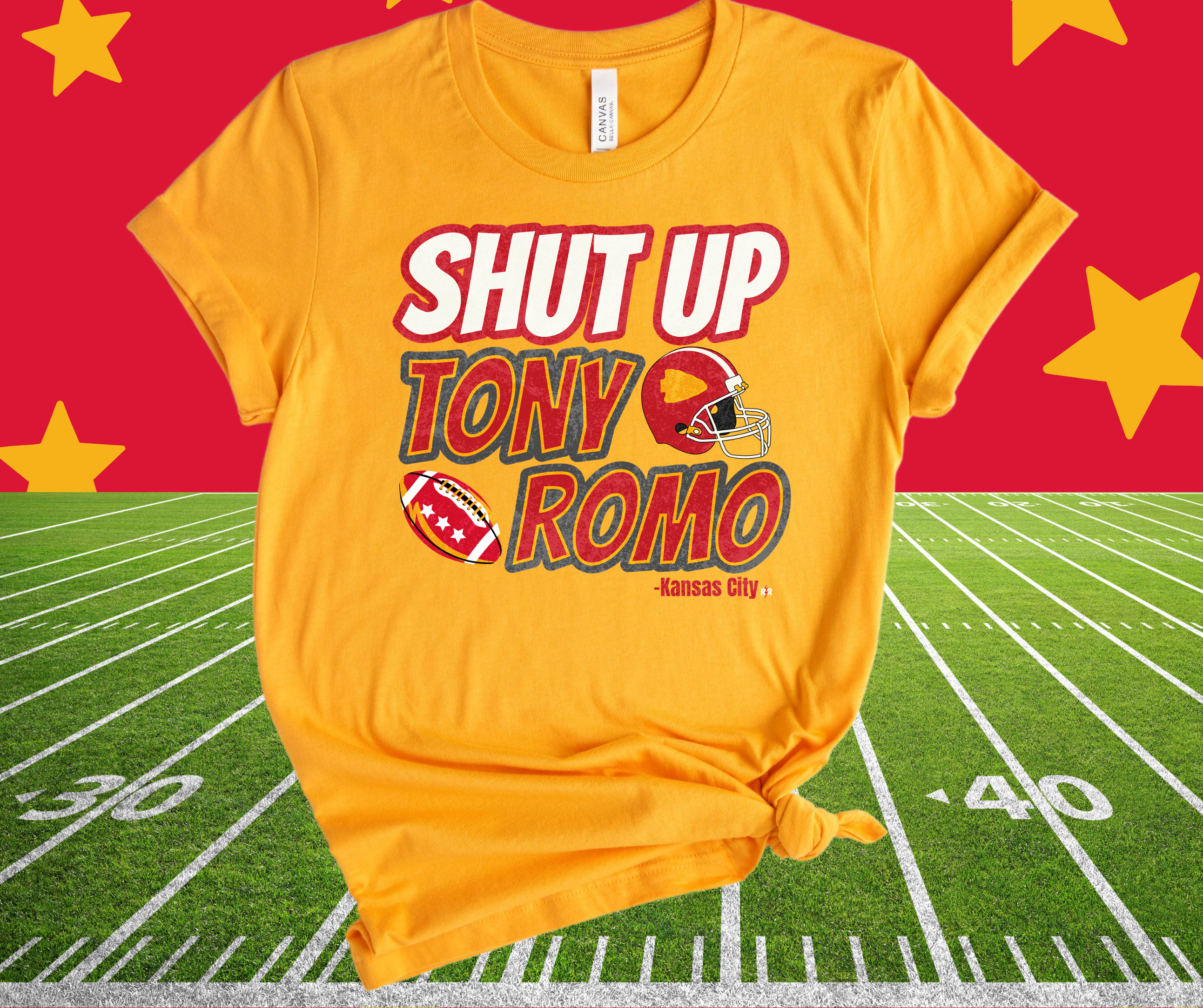 Shut Up Tony Romo Gold Graphic Tee – The Red Rival